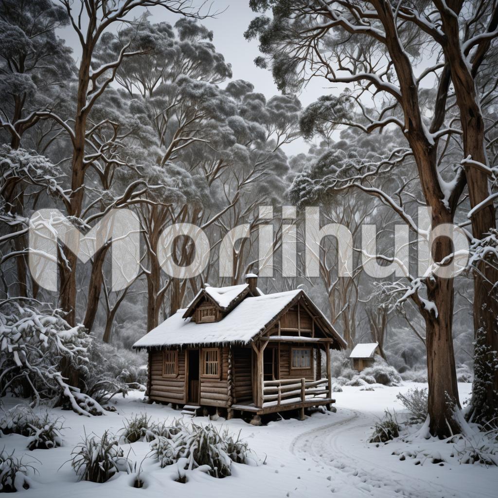 Snow Covered Cabin – MoriiHub