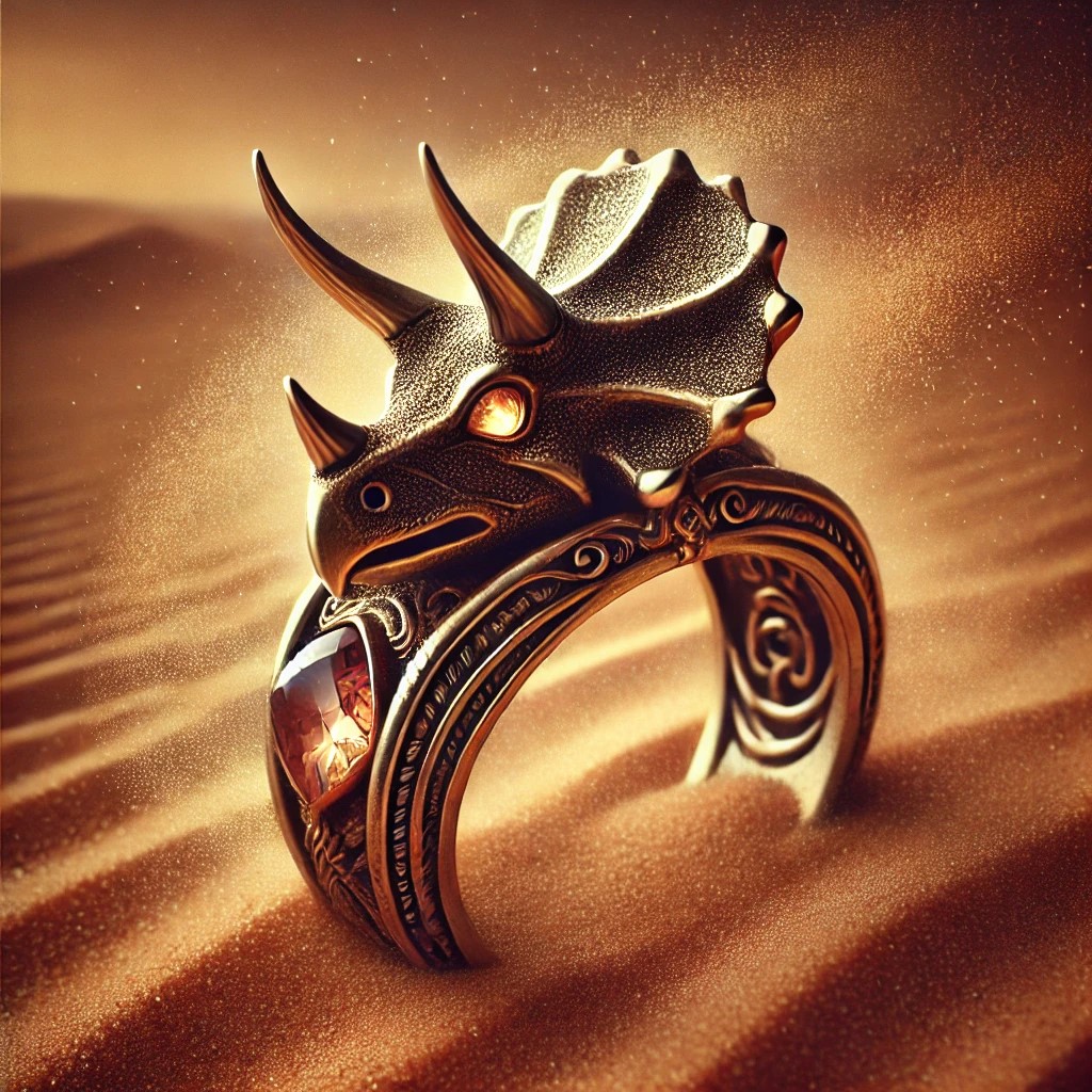 Sand Triceratops Ring – MoriiHub