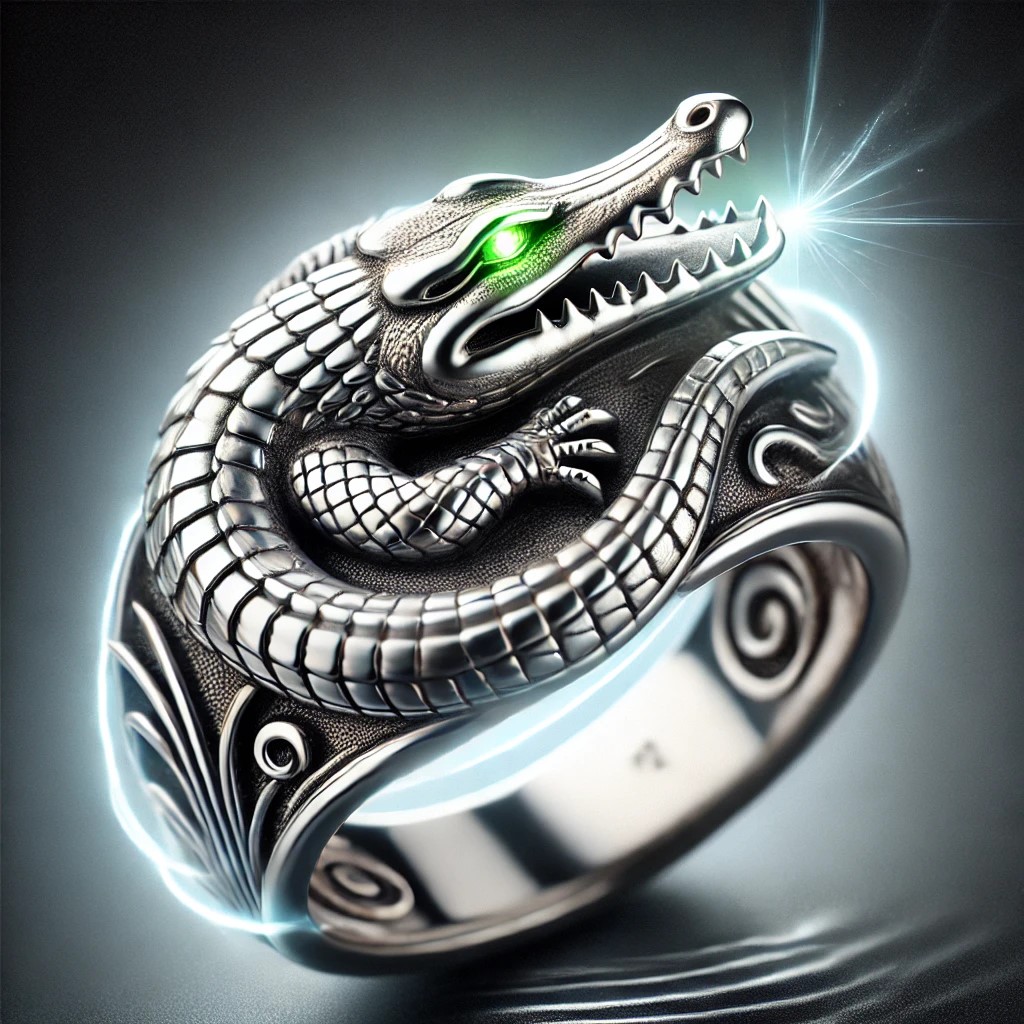 Light Crocodile Ring – MoriiHub