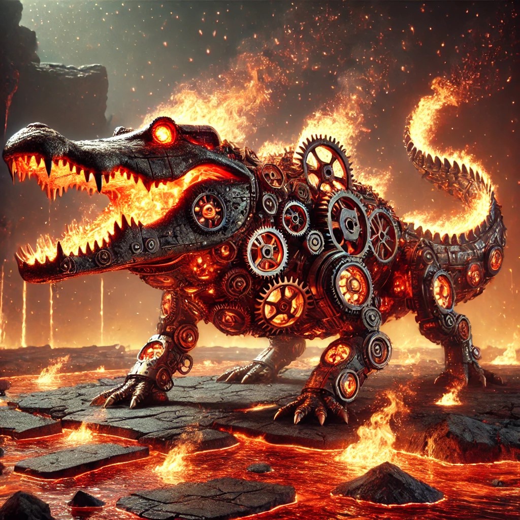 Fire Crocodile Automaton – MoriiHub