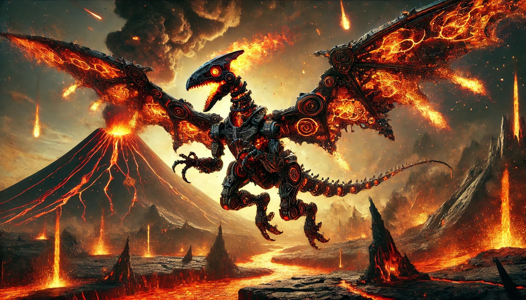 Fire Pterodactyl Automaton – MoriiHub