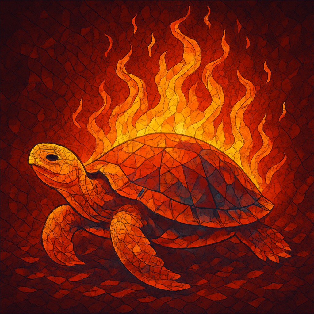 Fire Turtle Mosaic – MoriiHub