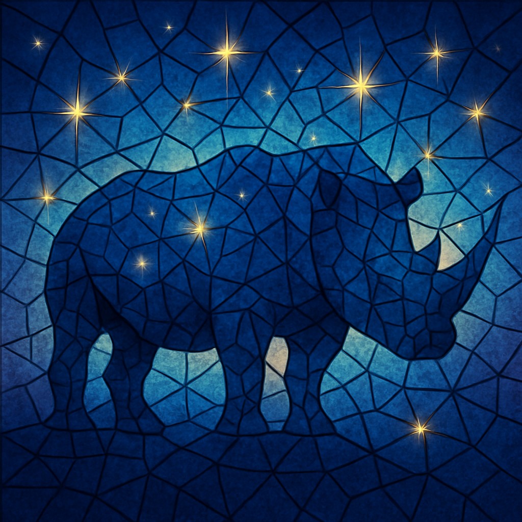 Starlight Rhino Mosaic – MoriiHub