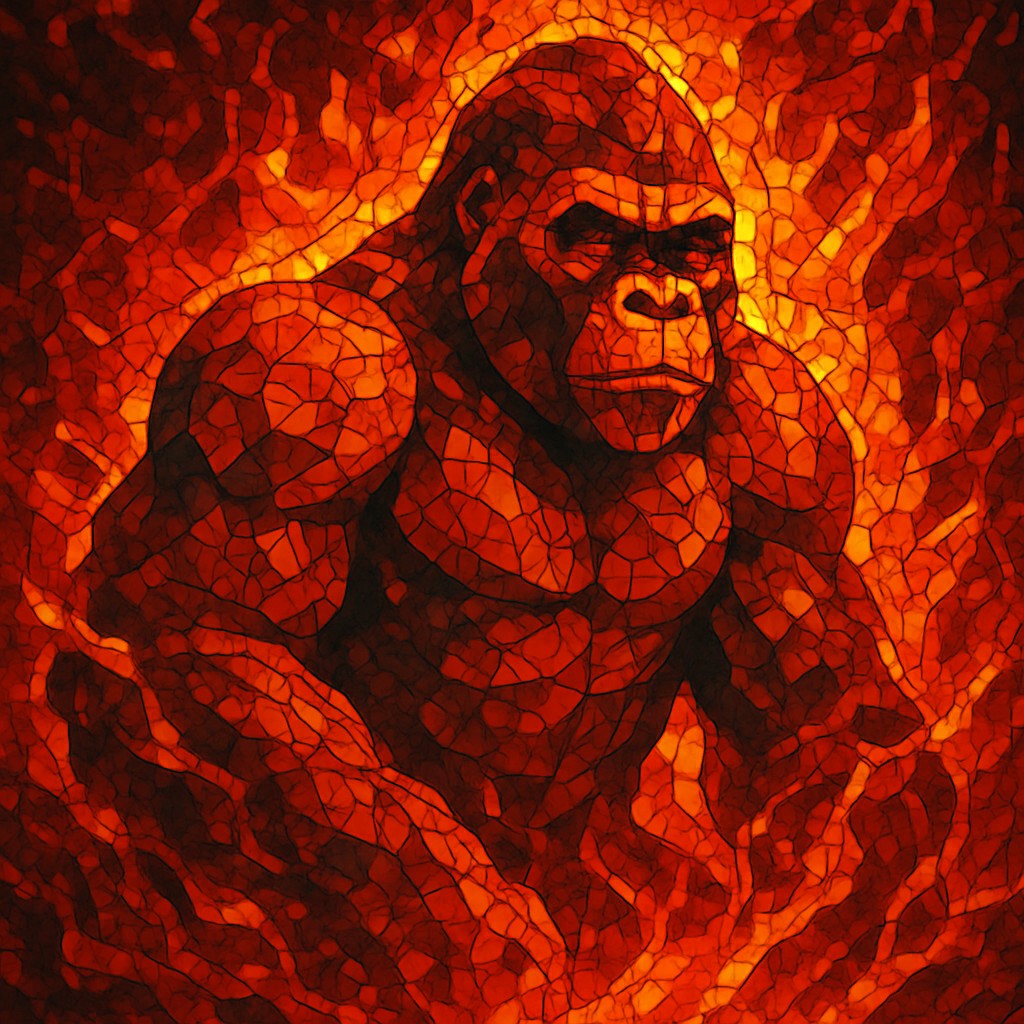 Fire Gorilla Mosaic – MoriiHub