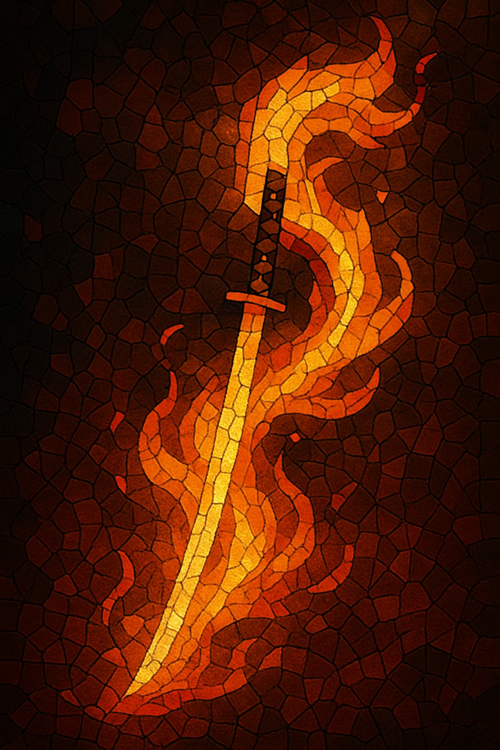 Fire Katana Mosaic – MoriiHub