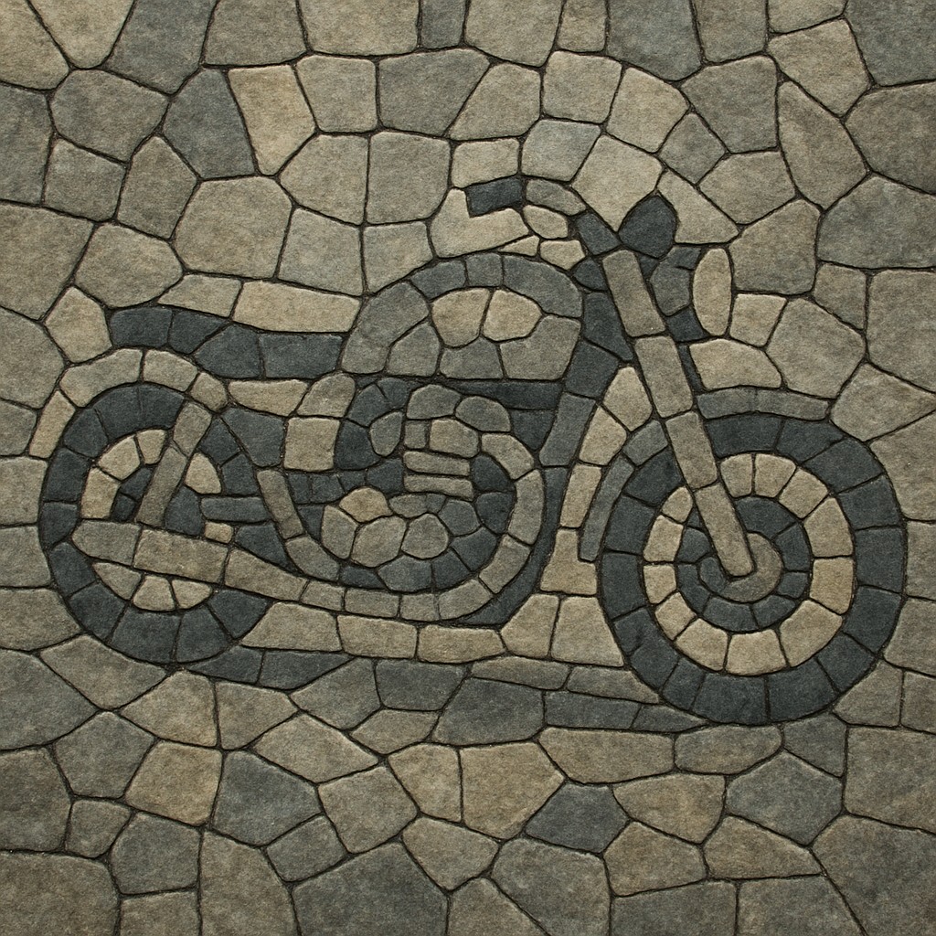 Stone Motorbike Mosaic – MoriiHub